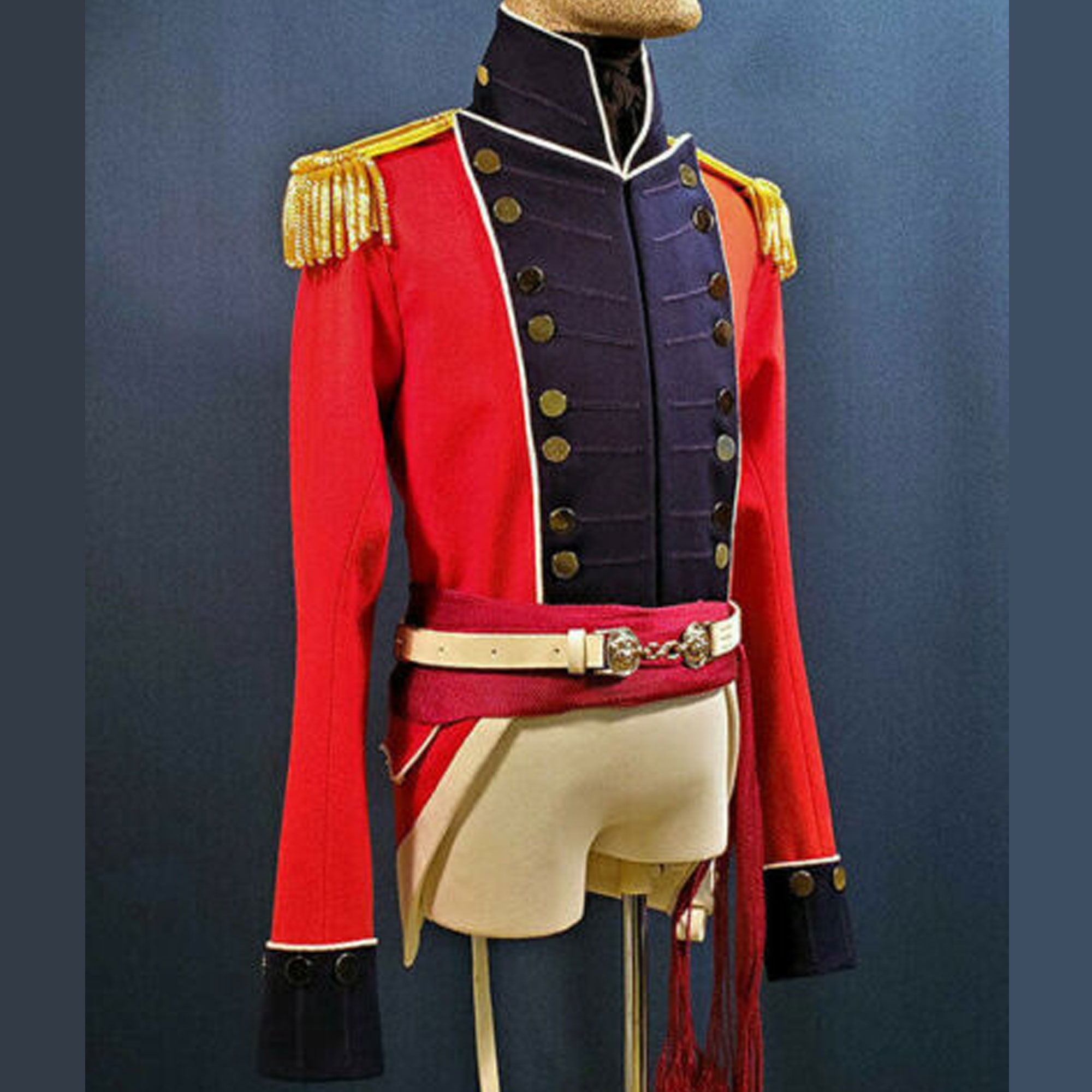 Buy Red Men British Fort Major Officer Coat - Hussar Jackets