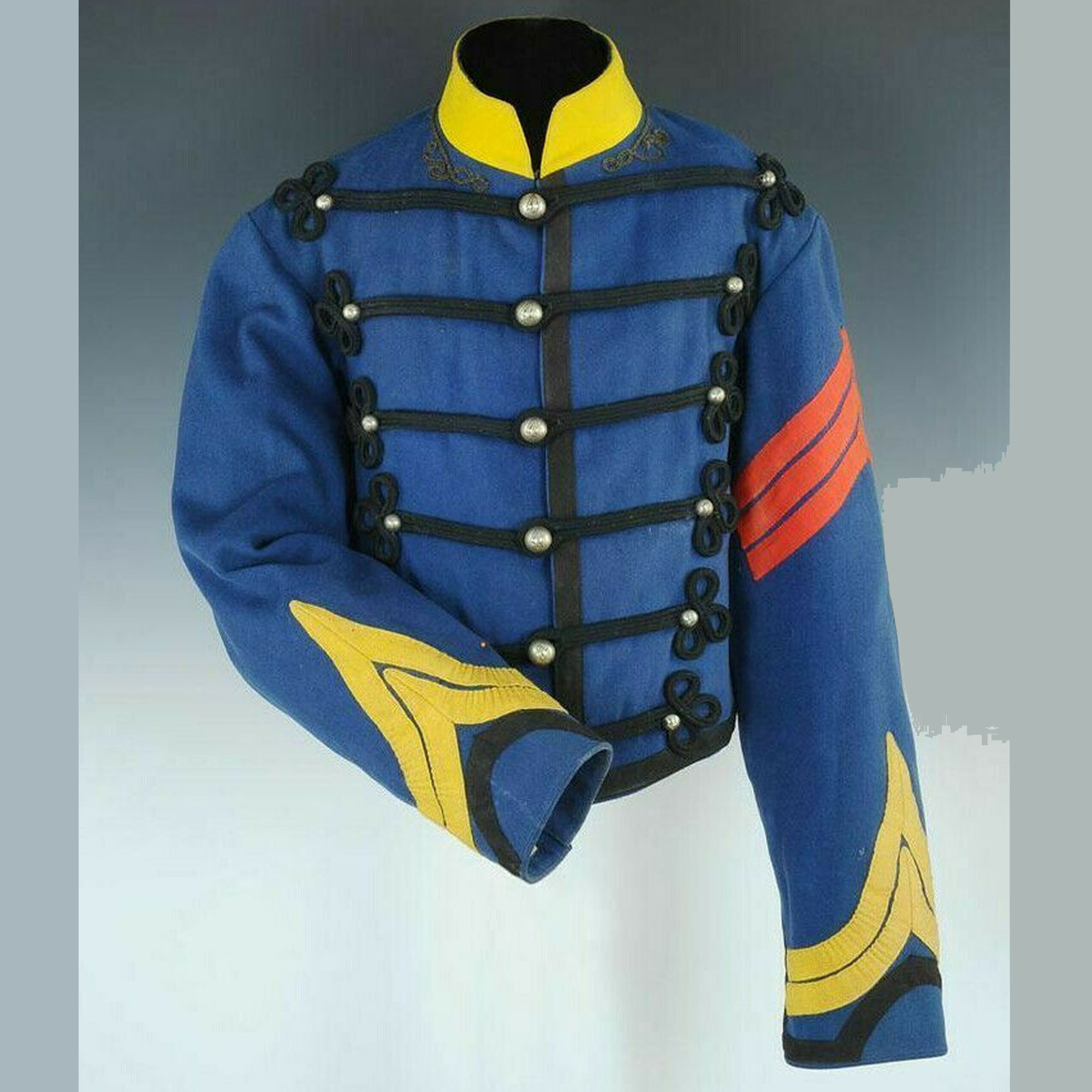Buy New Men Blue DOLMAN 4th REGIMENT OF HUNTERS Military Jacket ...
