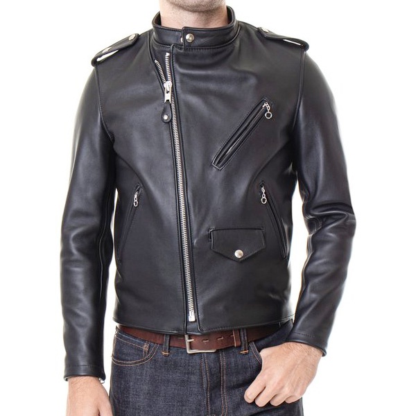 Men’s Black Asymmetrical Leather Jacket - Hussar Jackets