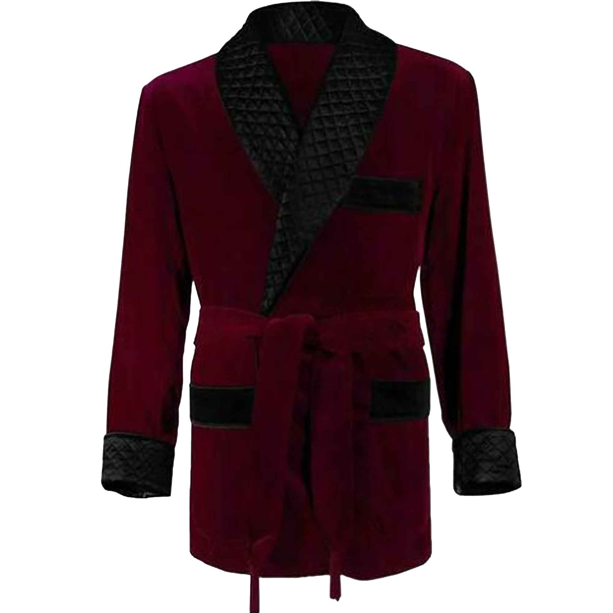 Buy Men's Velvet Smoking Quilted Long Dinner Coat, Men's Velvet Long ...