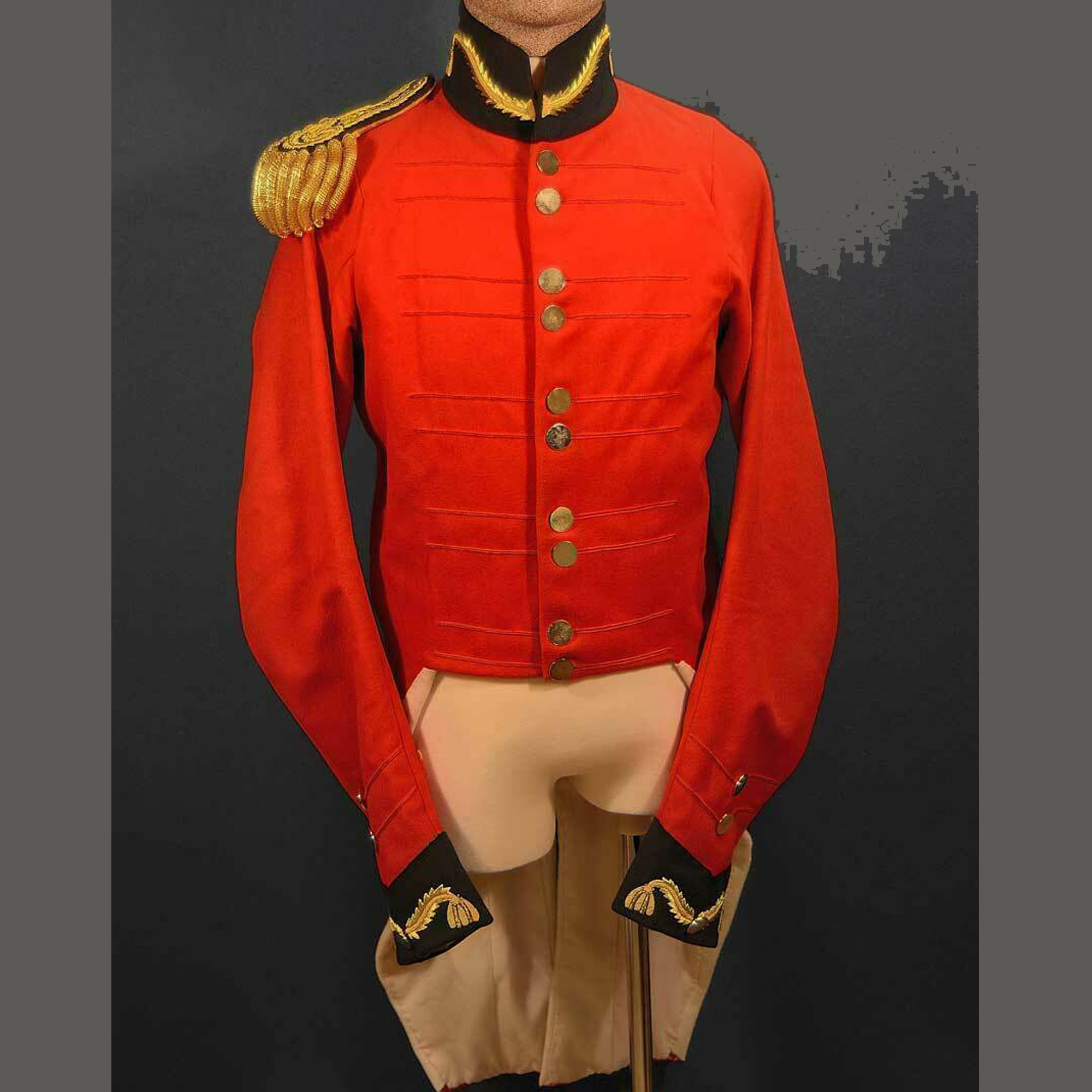 Buy New Aide-de-Camp Half Dress Officer Red Men British Tail Coat ...