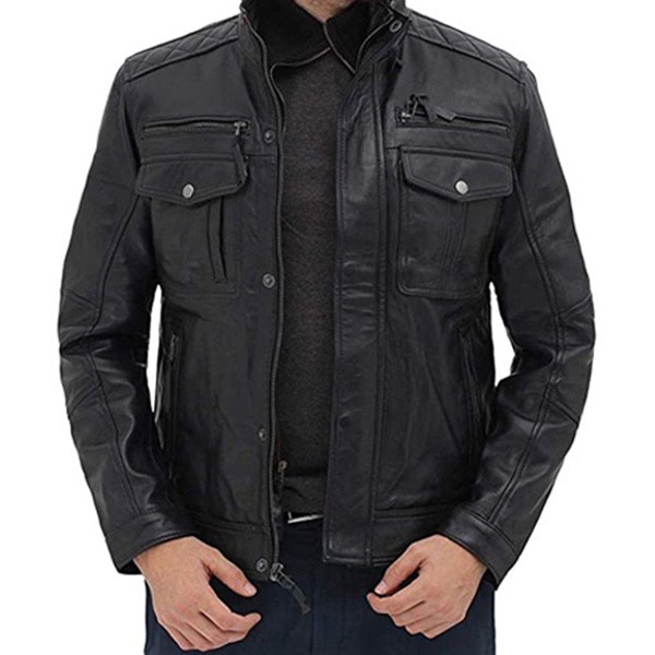 Buy Men's Classic Black Leather Motorcycle Jacket - Hussar Jackets