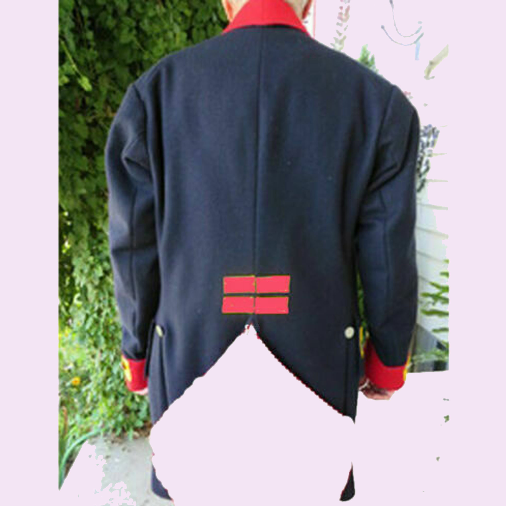 Buy New Napoleonic Navy Blue With Red Lapel Wool Reproduction Jacket ...
