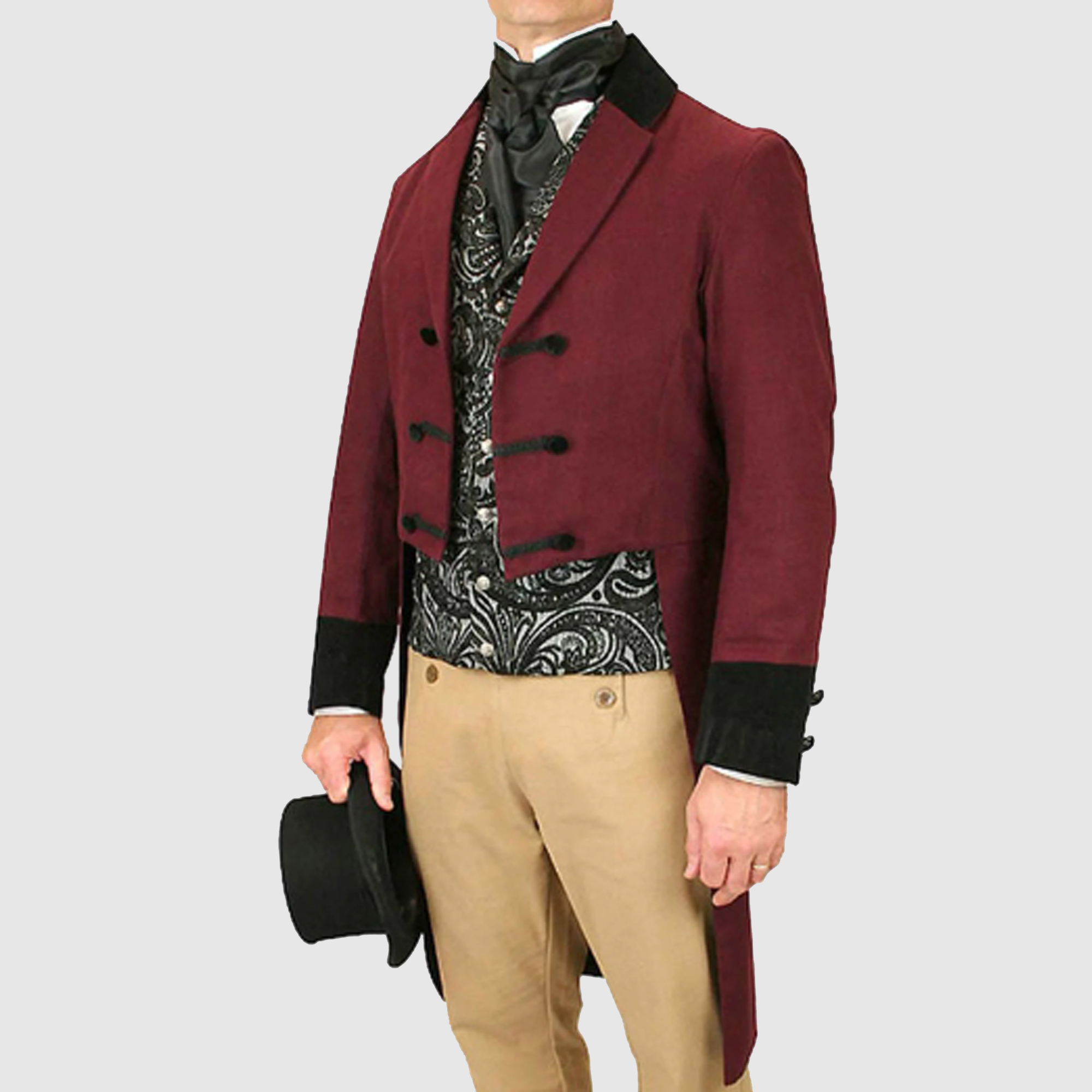 Burgundy Regency Sovereign Wool Tailcoat - Hussar Jackets
