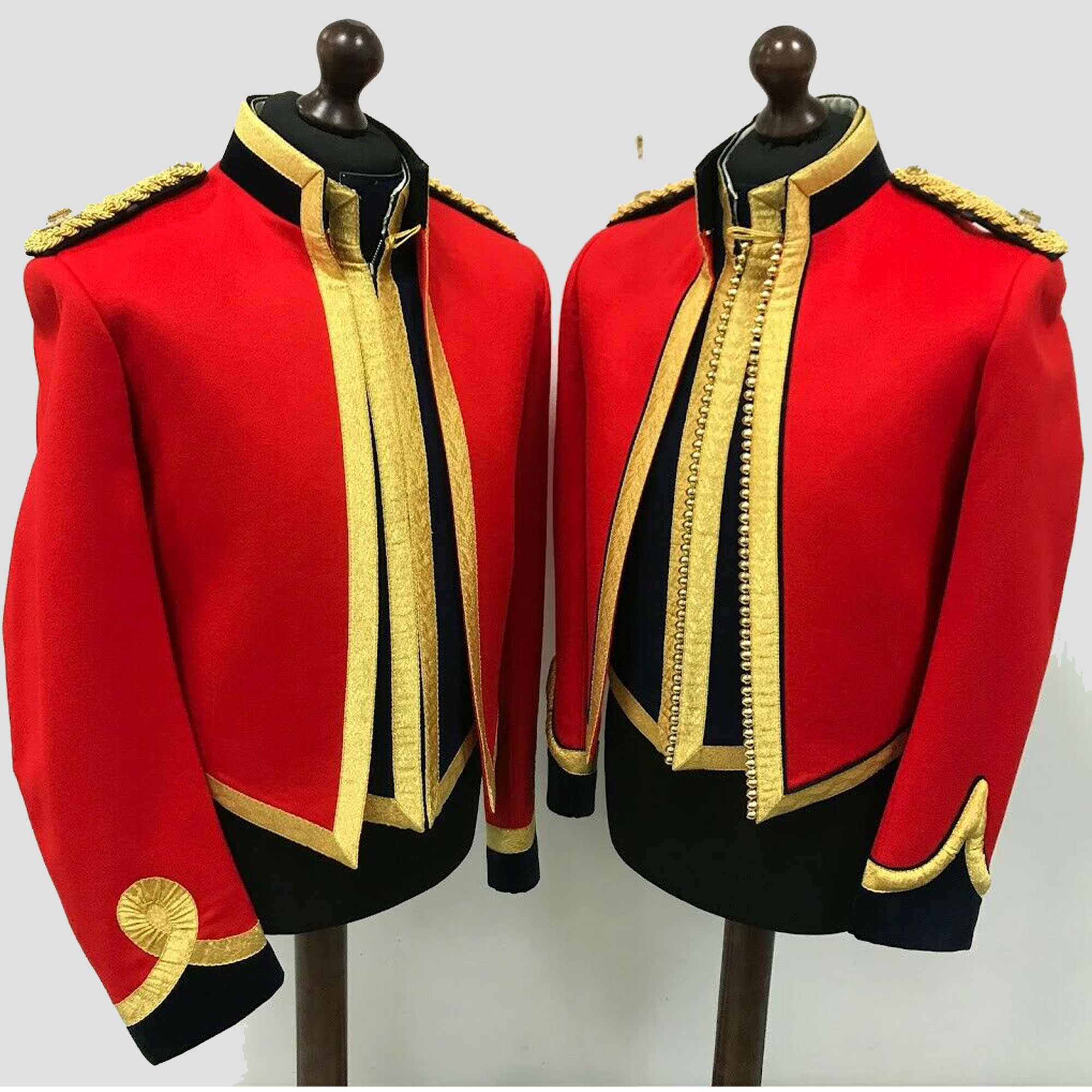 Buy Men's Red Mercian Regiment Officer Mess Dress Coat Jacket - Hussar ...