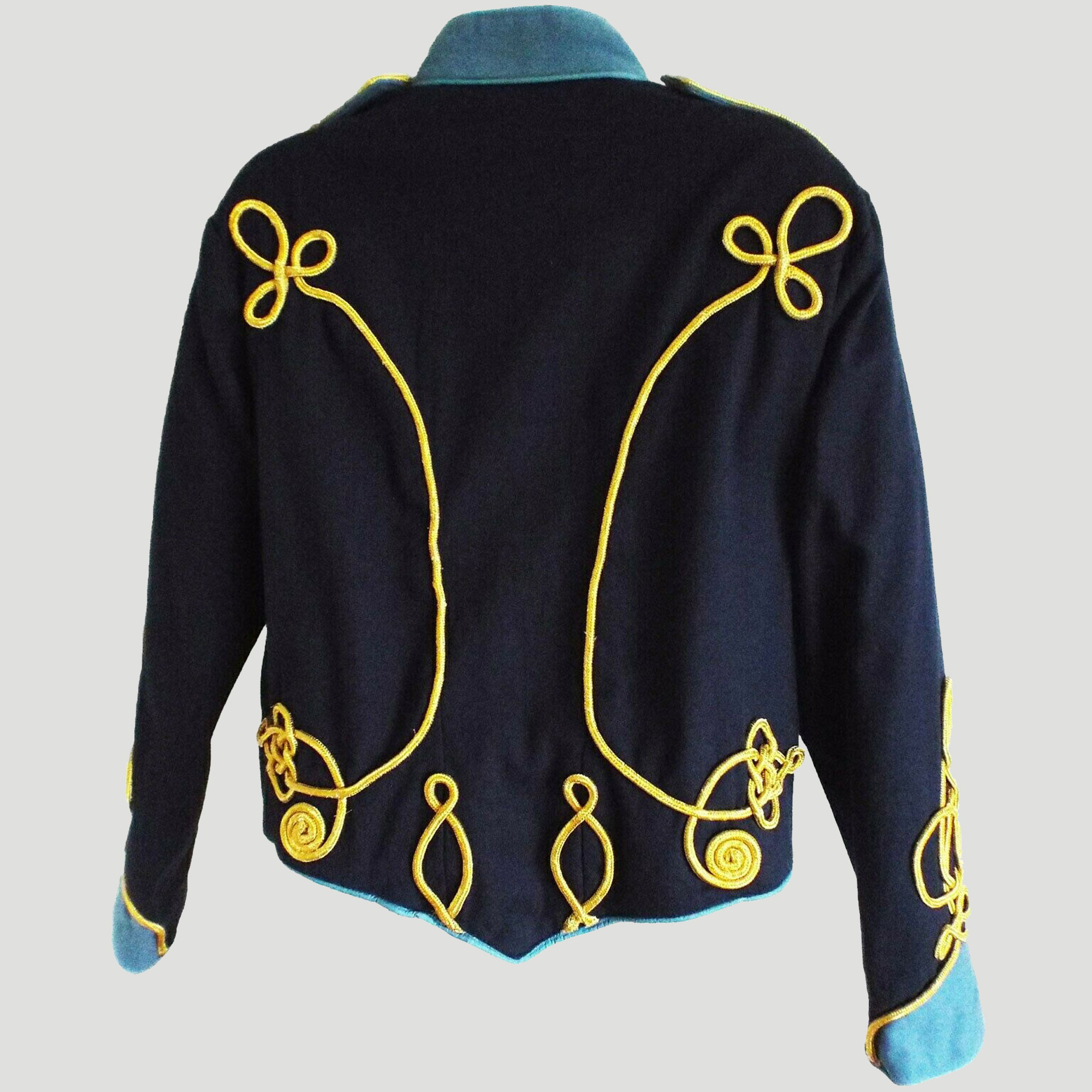 Navy Steampunk Gold Braid Jacket - Hussar Jackets