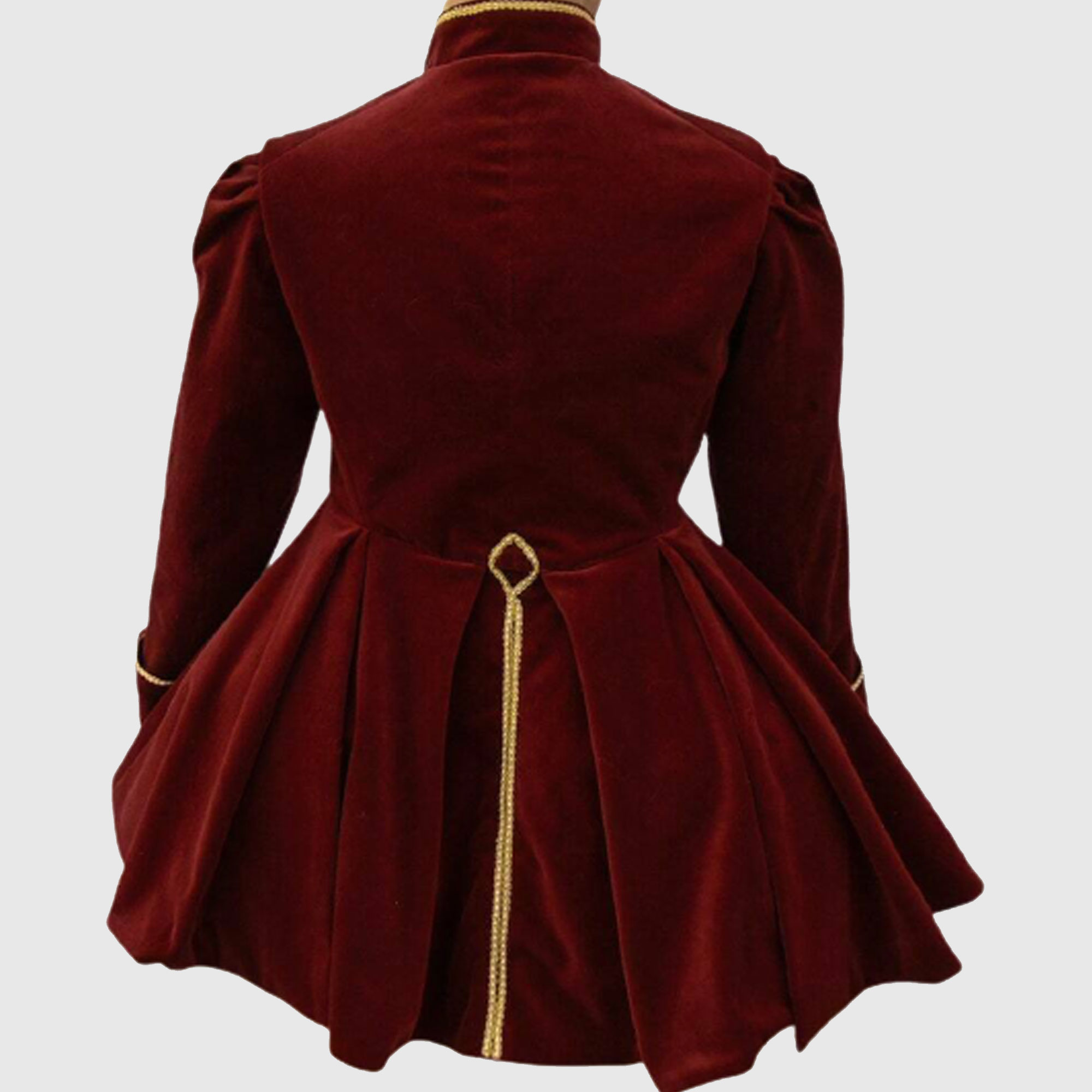 Buy New Ladies Maroon 18th Century Riding Habit Frock Dress - Hussar ...