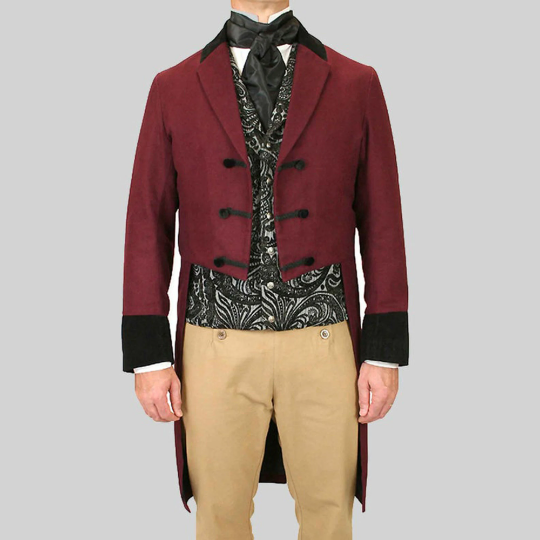 Men’s Burgundy Regency Tailcoat - Hussar Jackets