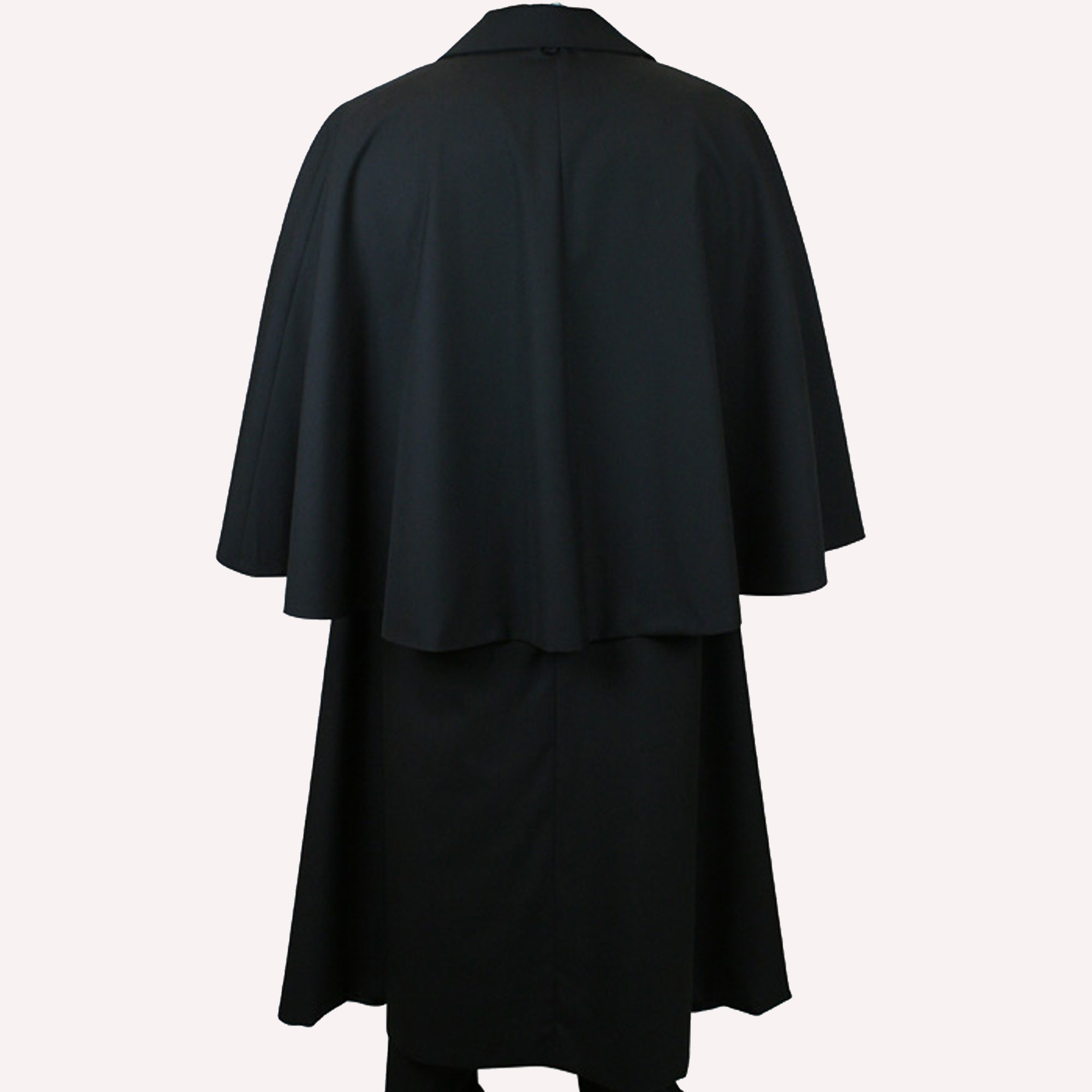 Buy Men's Long Coat Black Inverness Cape, Men's Christmas coat - Hussar ...