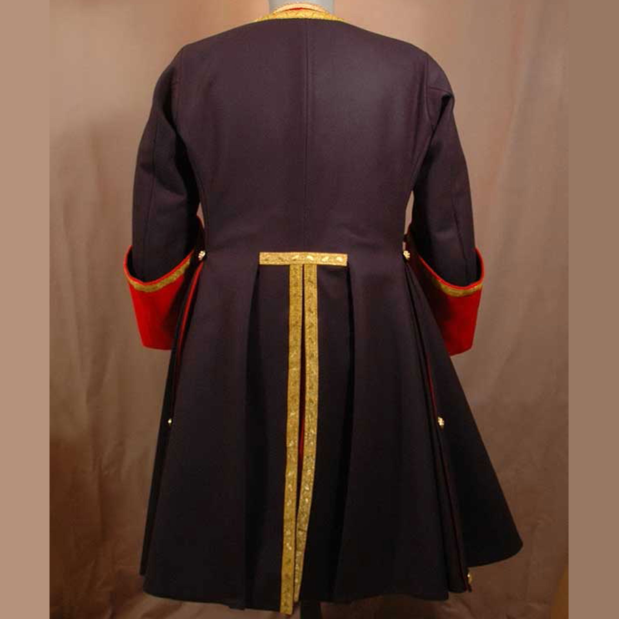 Buy New Red French Navy Officer Military Gold Braiding Wool Coat ...