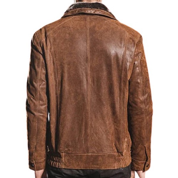 Buy Mens Brown Leather Slim Fit Flight Jacket - Hussar Jackets