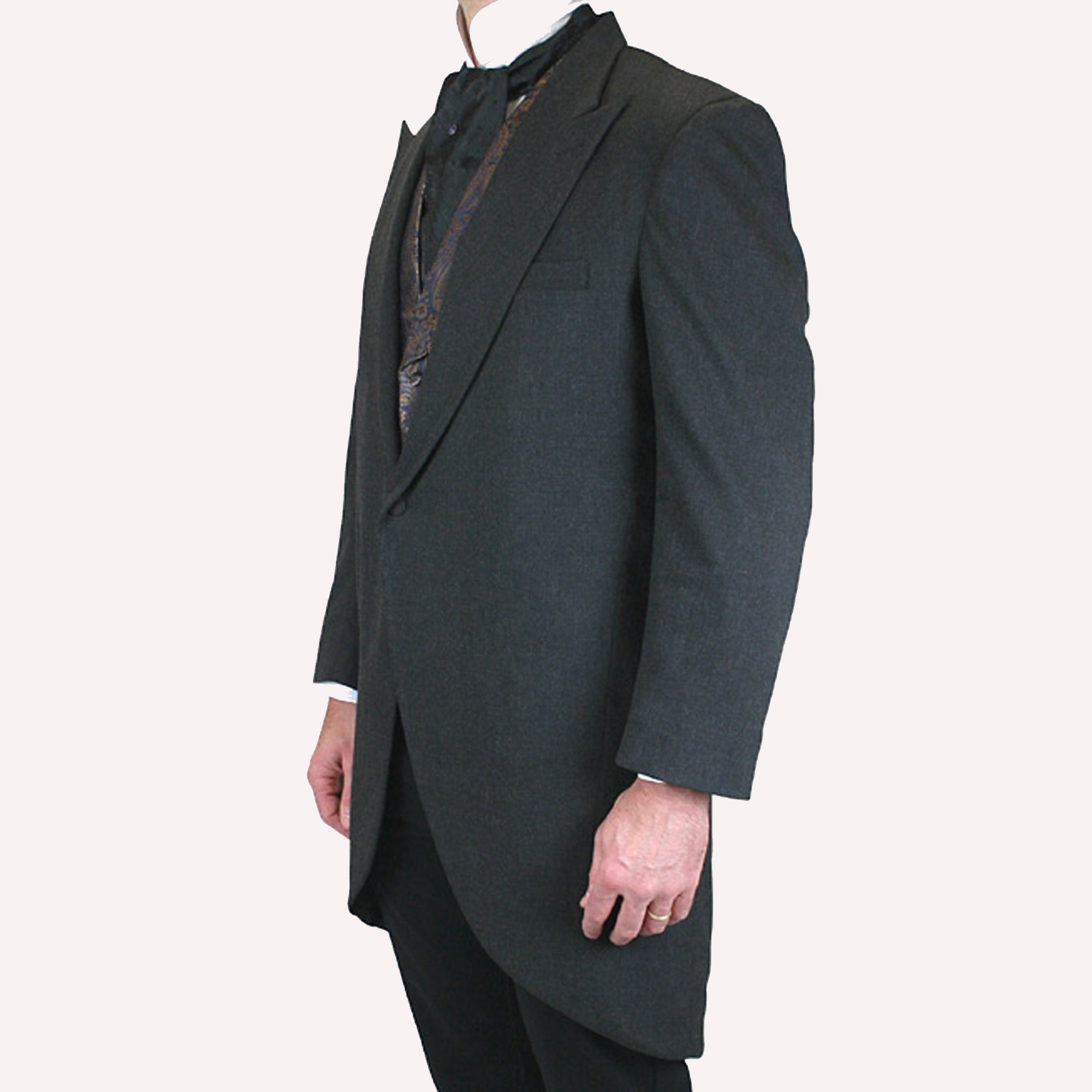 Buy Men's Long Black Traditional Cutaway Morning Coat, Christmas ...