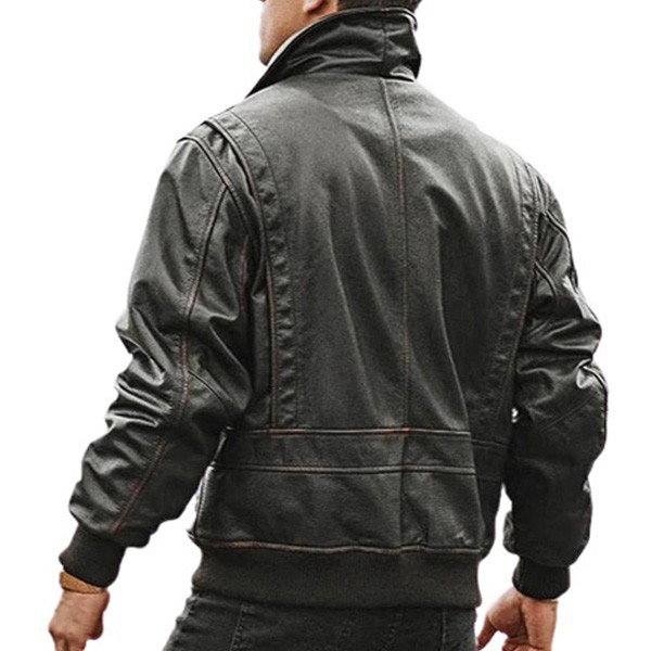 Buy Men's Vintage Black Leather Flight Jacket - Hussar Jackets
