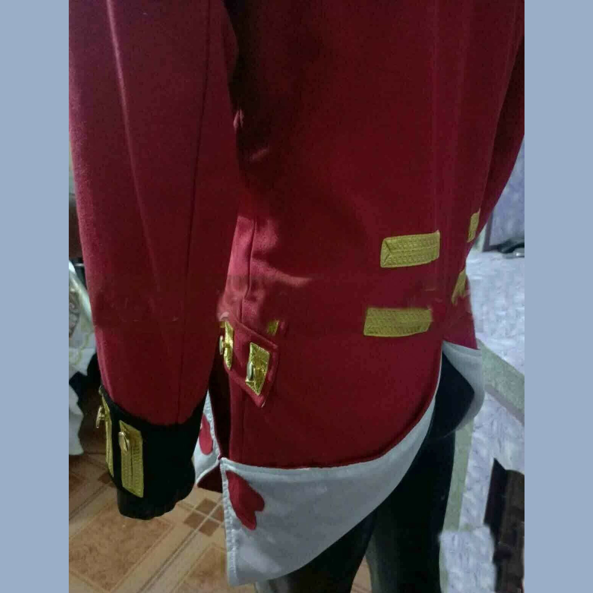 Buy New Red Men's War British Military Officer Frock Coat - Hussar Jackets