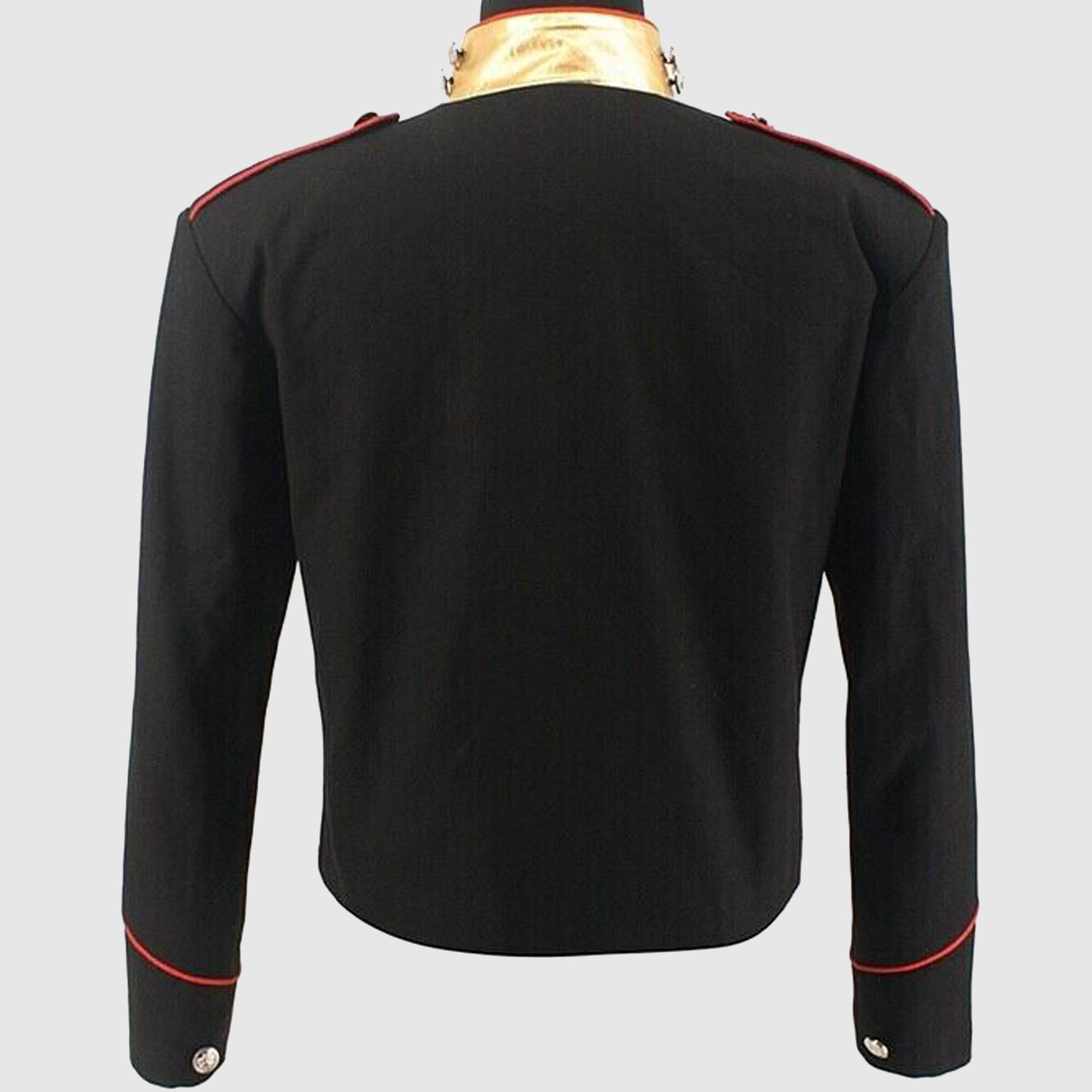 Buy New Michael Jackson Red Trimming Military Jacket - Hussar Jackets