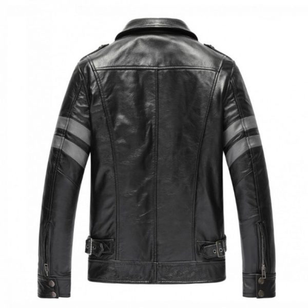 Buy Mens Casual Pockets Black Leather Jacket - Hussar Jackets
