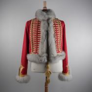 Buy Men's Nice pelisse with grey fox cord - Hussar Jackets