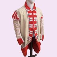 Buy New Musician's Coat Revolutionary War Men's Off White With Red ...
