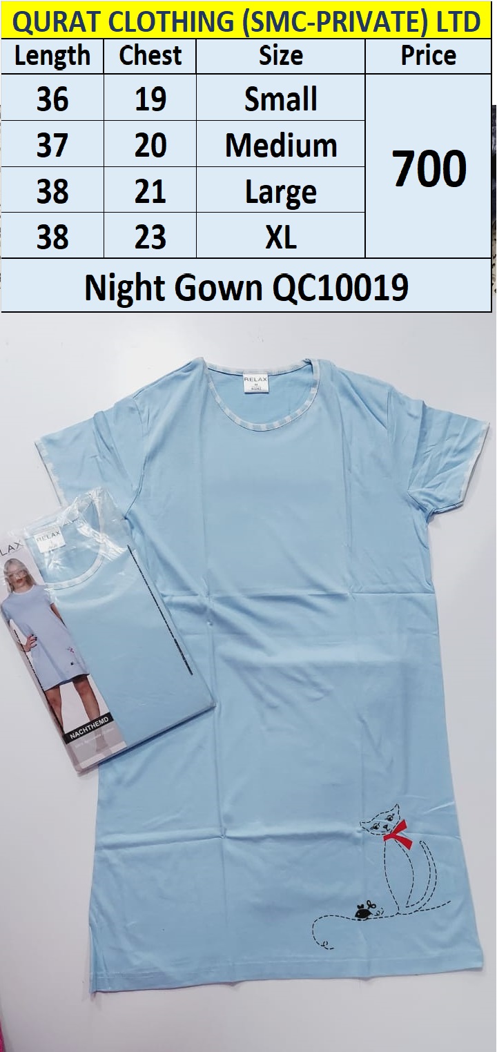 Buy Branded Ladies Night Gown QC10019 | QC - Qurat Clothing (SMC ...