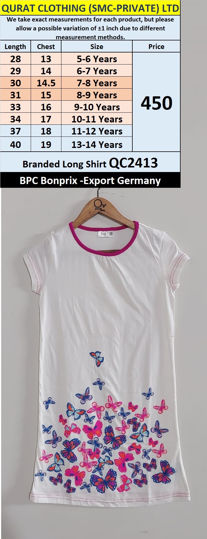 Buy BPC - Bonprix Brand Long Shirt QC2413 Export Germany | QC - Qurat ...