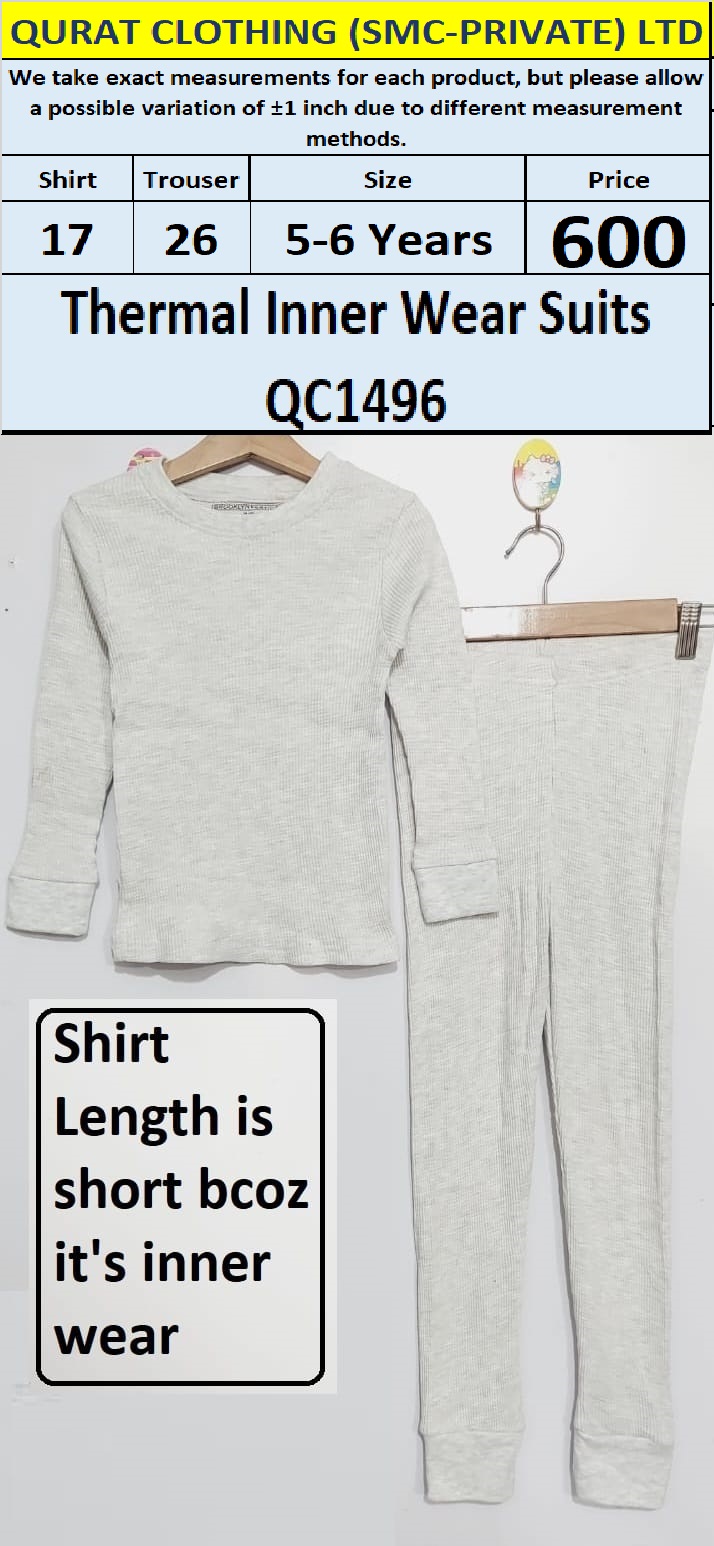 Buy Creamy Thermal Inner Wear Suits QC1496 | QC - Qurat Clothing (SMC ...