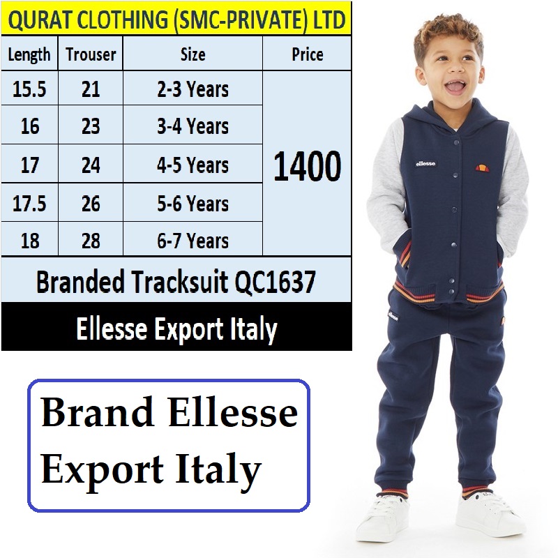 Buy Ellesse Brand TrackSuit QC1637 Eport Italy | QC - Qurat Clothing ...