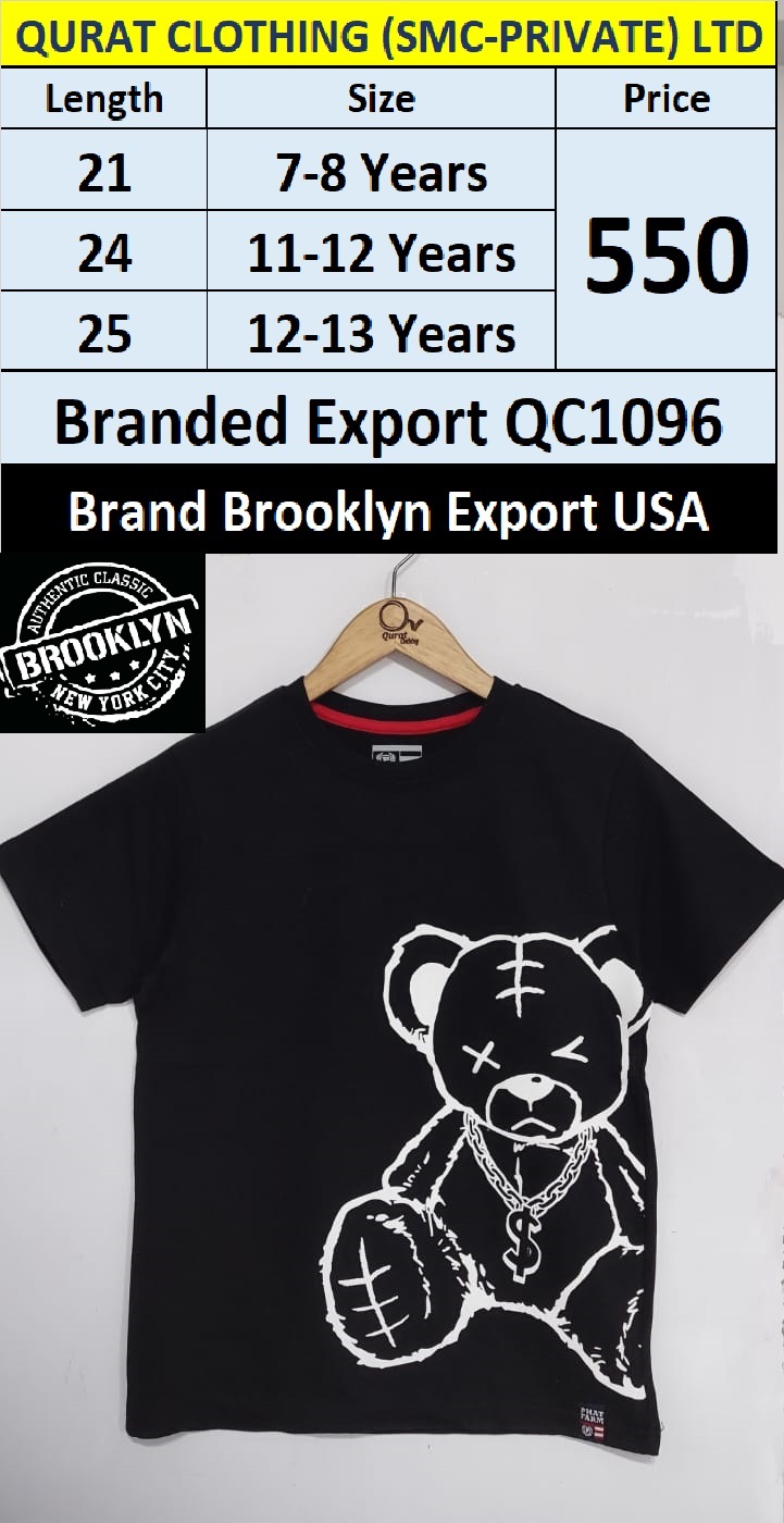 Buy Brooklyn Brand Black T-shirt QC1096 Export New York (USA) | QC ...