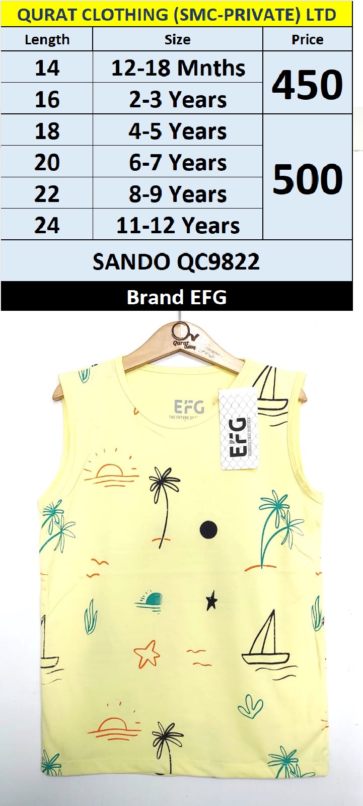 Buy EFG Brand Trees Sunset Stars Lemon Yellow SANDO QC9822 | QC - Qurat ...