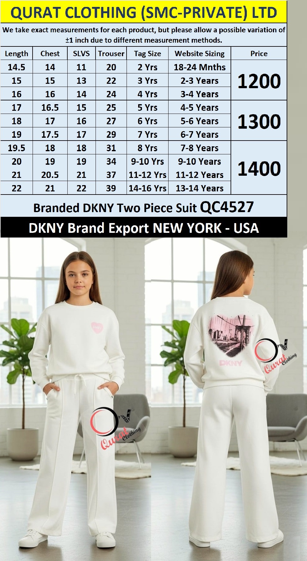 DKNY Girls Tracksuit QC4527 – Export New York USA | Qurat Clothing | QC ...