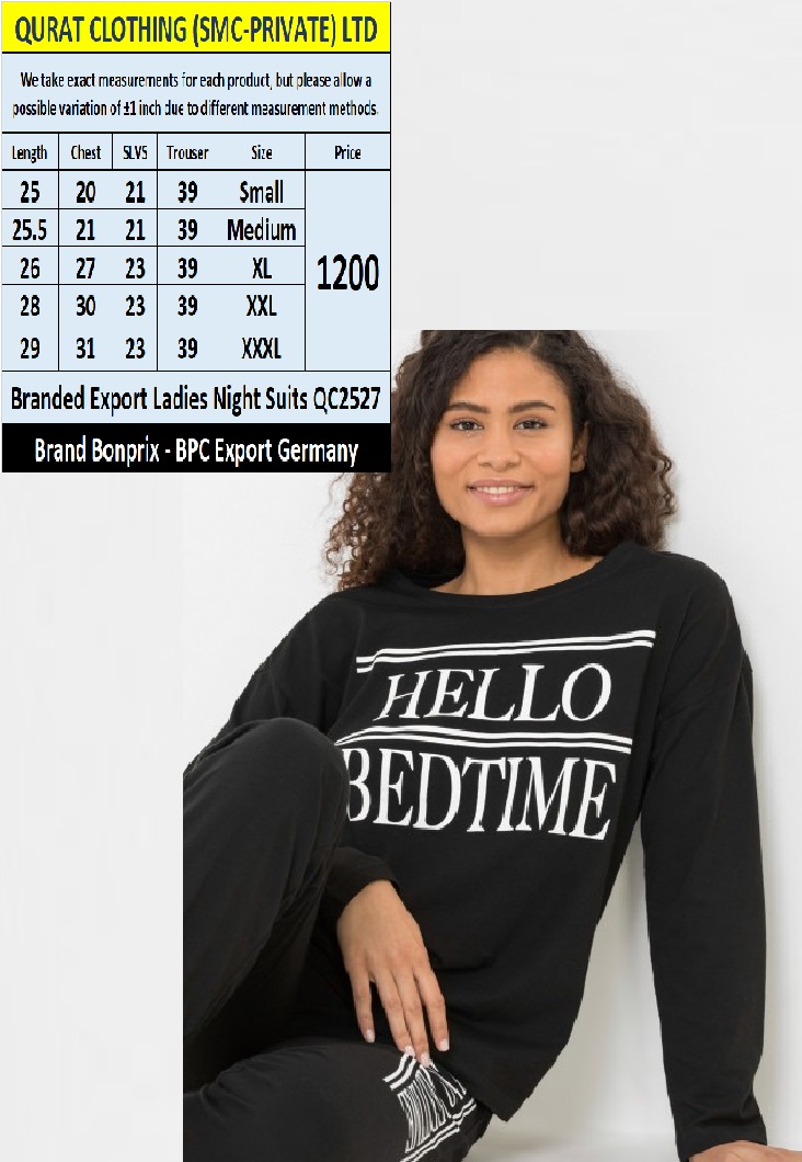 Buy Bonprix - BPC Brand Ladies Night Suits QC2527 Export Germany | QC ...