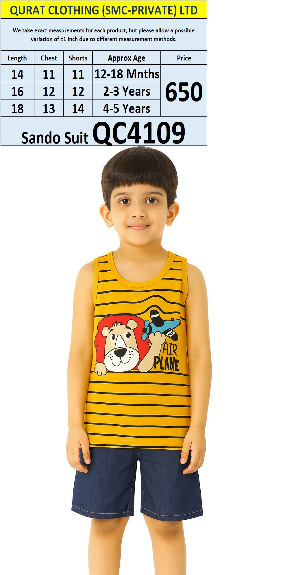 Buy Sando Suit QC4109 | QC - Qurat Clothing (SMC-Private) Limited