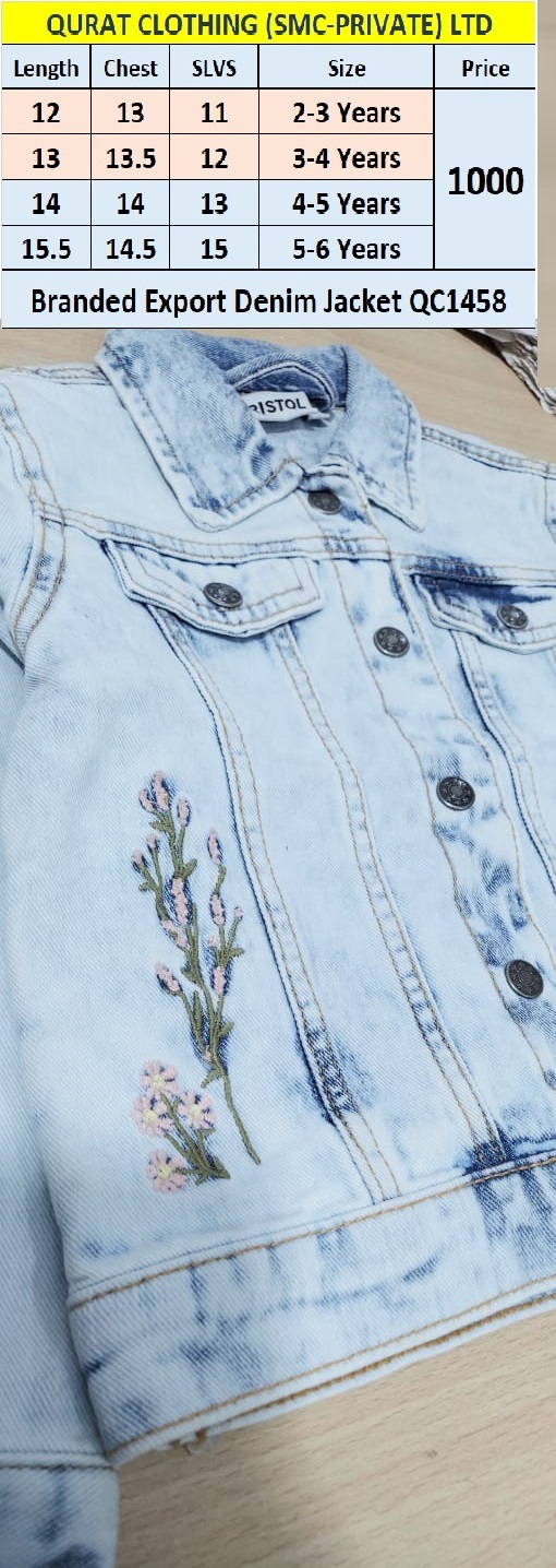 Buy Bristol Brand Embroidered Denim Jacket QC1458 Export Amsterdam ...