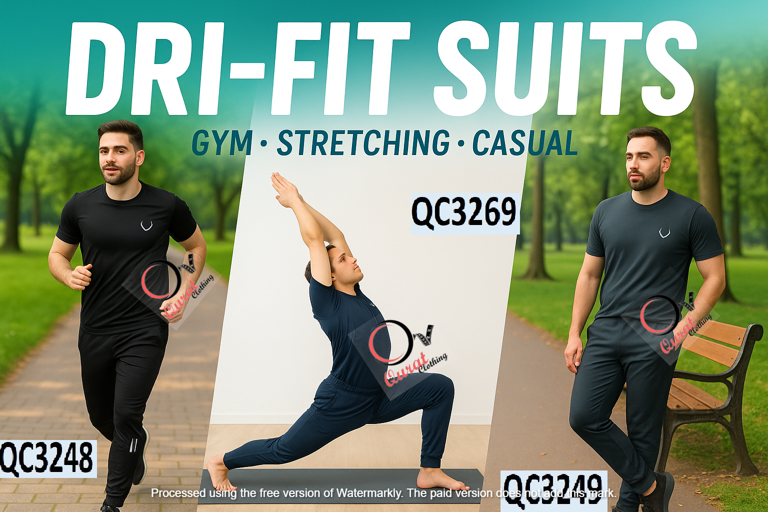 Buy Blue Dri fit Summer Suit QC3269 | QC - Qurat Clothing (SMC-Private ...