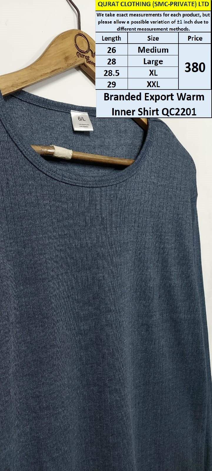 Buy Branded Warm Inner Shirt QC2201 | QC - Qurat Clothing (SMC-Private ...