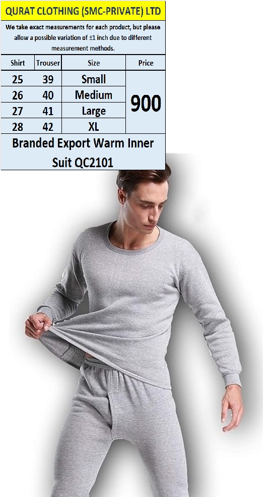 Buy Branded Export Warm Inner Suit QC2101 | QC - Qurat Clothing (SMC ...