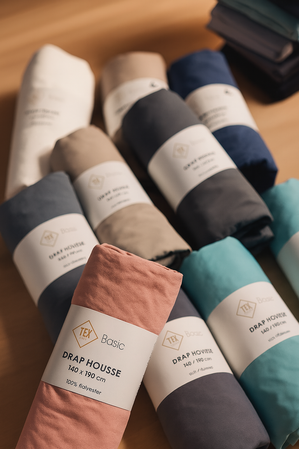 Buy Top Intl Brand Elastic Fitted Bed Sheet Polyester Fabric QC4646 ...
