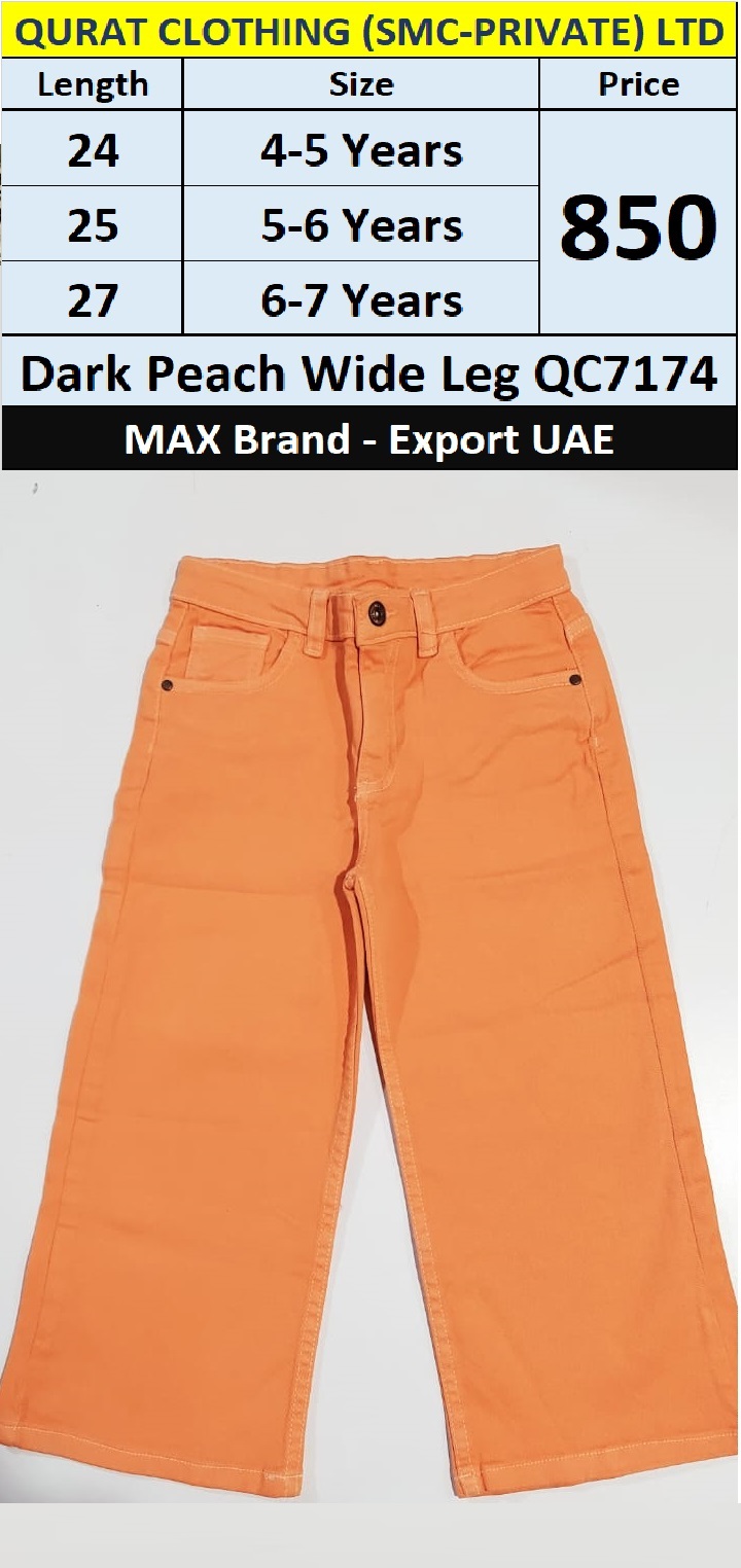 Buy MAX Brand Dark Peach Wide Leg QC7174 - Export UAE | QC - Qurat ...