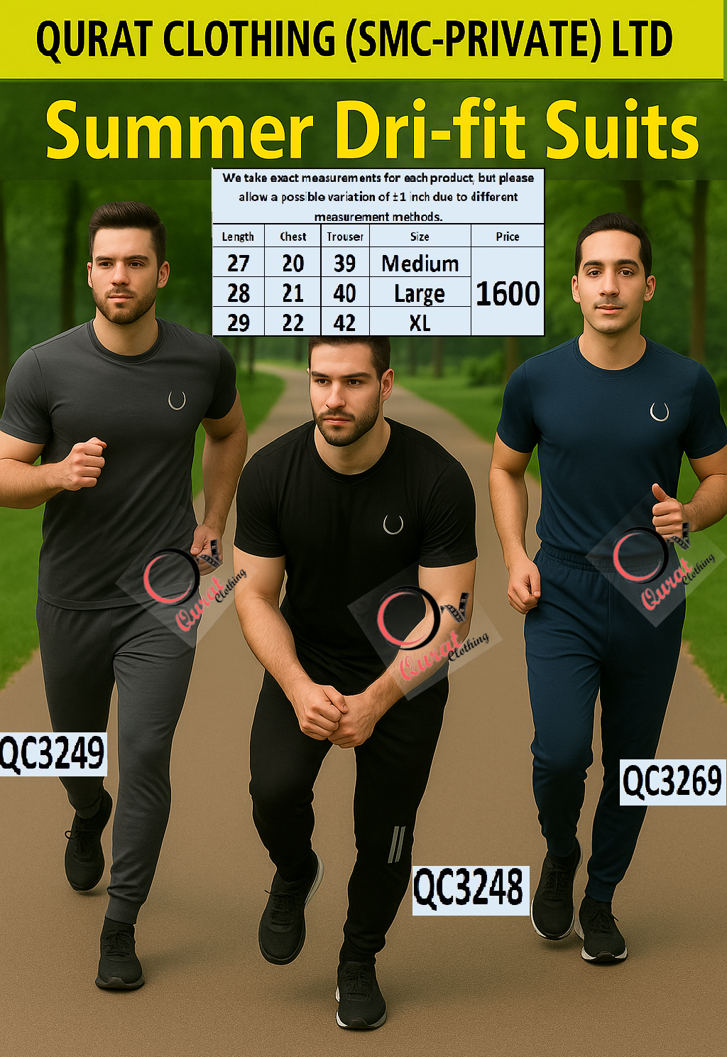 Buy Blue Dri fit Summer Suit QC3269 | QC - Qurat Clothing (SMC-Private ...