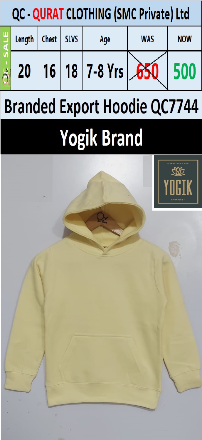 Buy Branded Export Hoodie QC7744 Brand Yogik | QC - Qurat Clothing (SMC ...