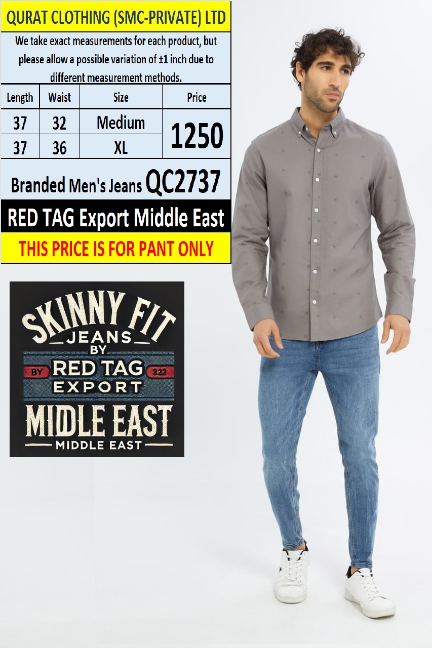 Buy Red Tag Brand Skinny Fit Men's Jeans QC2737 Export Middle East | QC ...