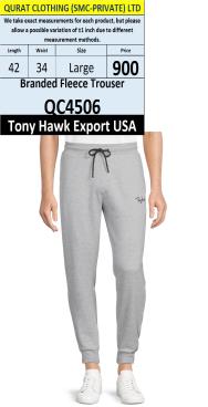 Buy Tony Hawk Brand Fleece Trouser QC4506 Export USA | QC - Qurat ...