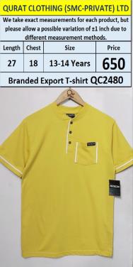 Buy Branded Export T-shirt QC2480 | QC - Qurat Clothing (SMC-Private ...