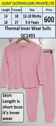 Buy Light Pink Thermal Inner Wear Suits QC1493 | QC - Qurat Clothing ...