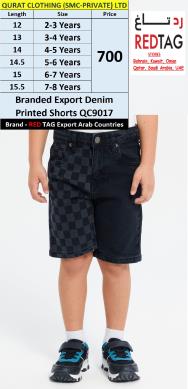 Buy RED TAG Brand Printed Denim Shorts QC9017 Export Arab Countries ...