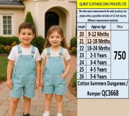 Buy Unisex Summer Cotton Dungarees / Romper QC3668 (T-shirt not ...