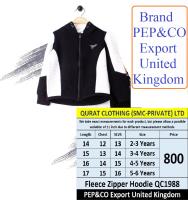 Buy PEP&CO Brand Fleece Zipper Hoodie QC1988 Export United Kingdom | QC ...