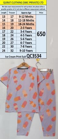 Buy Ice Cream Print Suit QC3534 | QC - Qurat Clothing (SMC-Private) Limited