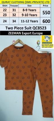 Buy Cotton Blended Two Piece Suit of Zeeman Brand QC8523 Export Europe ...
