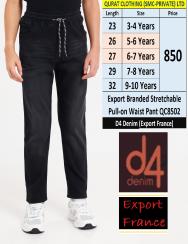 Export Stretchable Pull-on Waist Pant QC8502 Brand D4 Denim Export ...