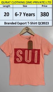 Buy Branded Export T-shirt QC8923 | QC - Qurat Clothing (SMC-Private ...